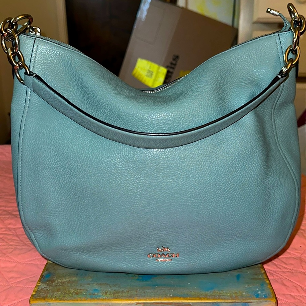 Coach Chelsea Hobo Dusty Blue Leather (F58036) (F) - Gem